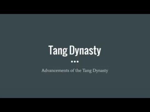 Advancements of the Tang Dynasty, Ancient China
