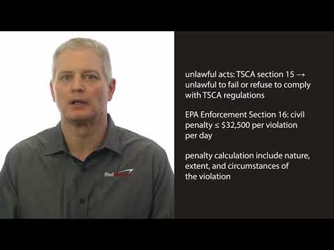 Toxic Substance Control Act (TSCA) Compliance