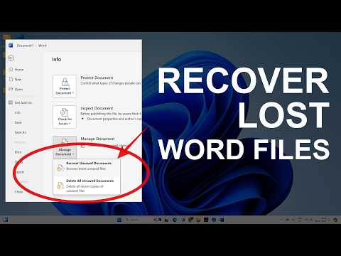 How to Recover Unsaved/Deleted Word Files | Easy Data Recovery [2025]