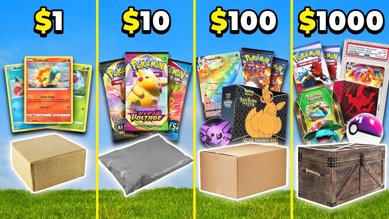 $1 vs $10 vs $100 vs $1000 Pokemon Mystery Box