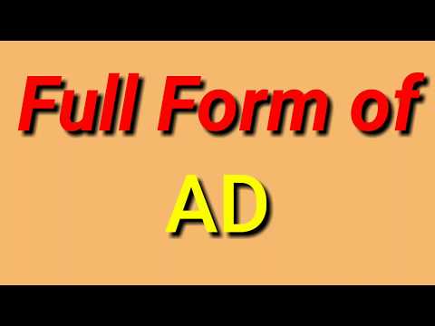Full form of AD
