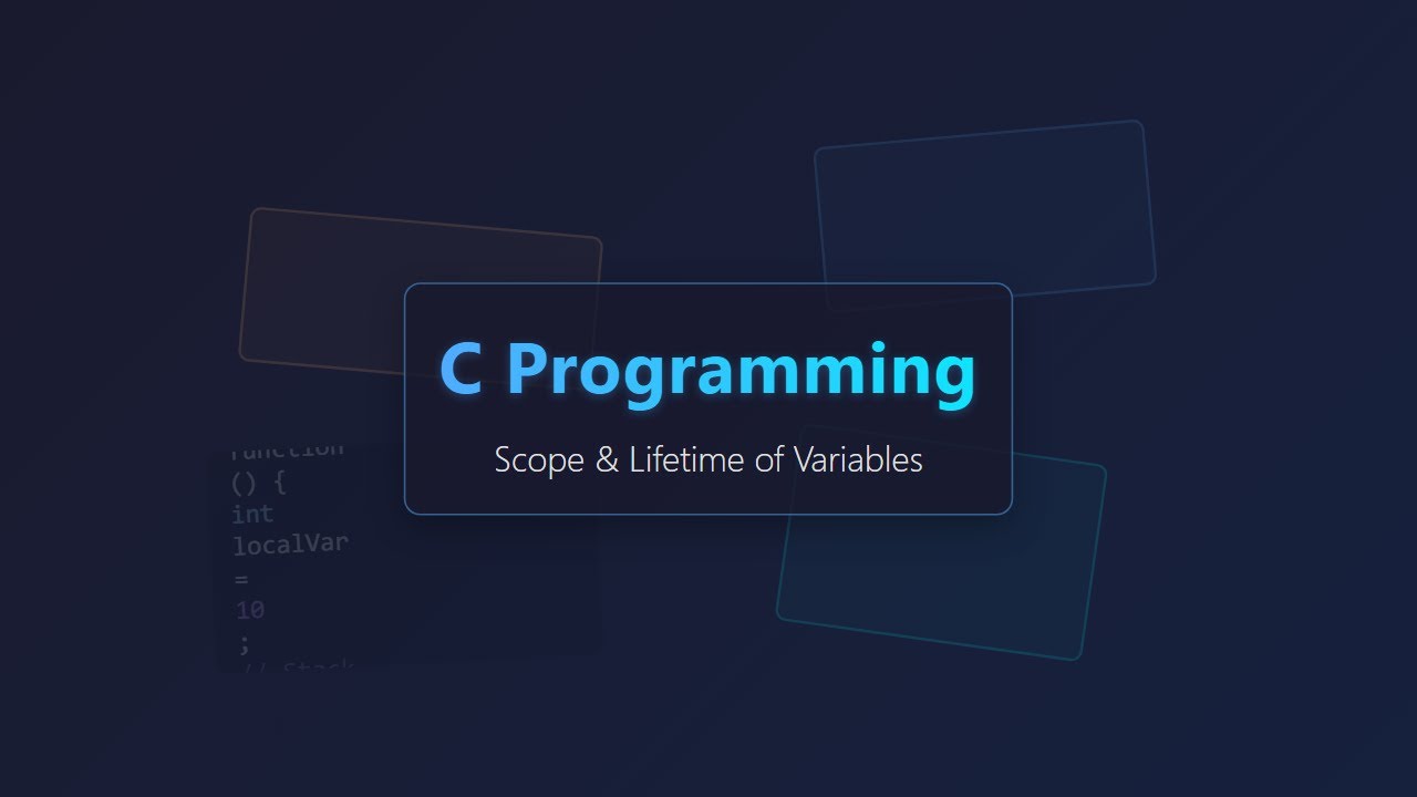 C Programming: Variable Scope and Lifetime Explained for Beginners!