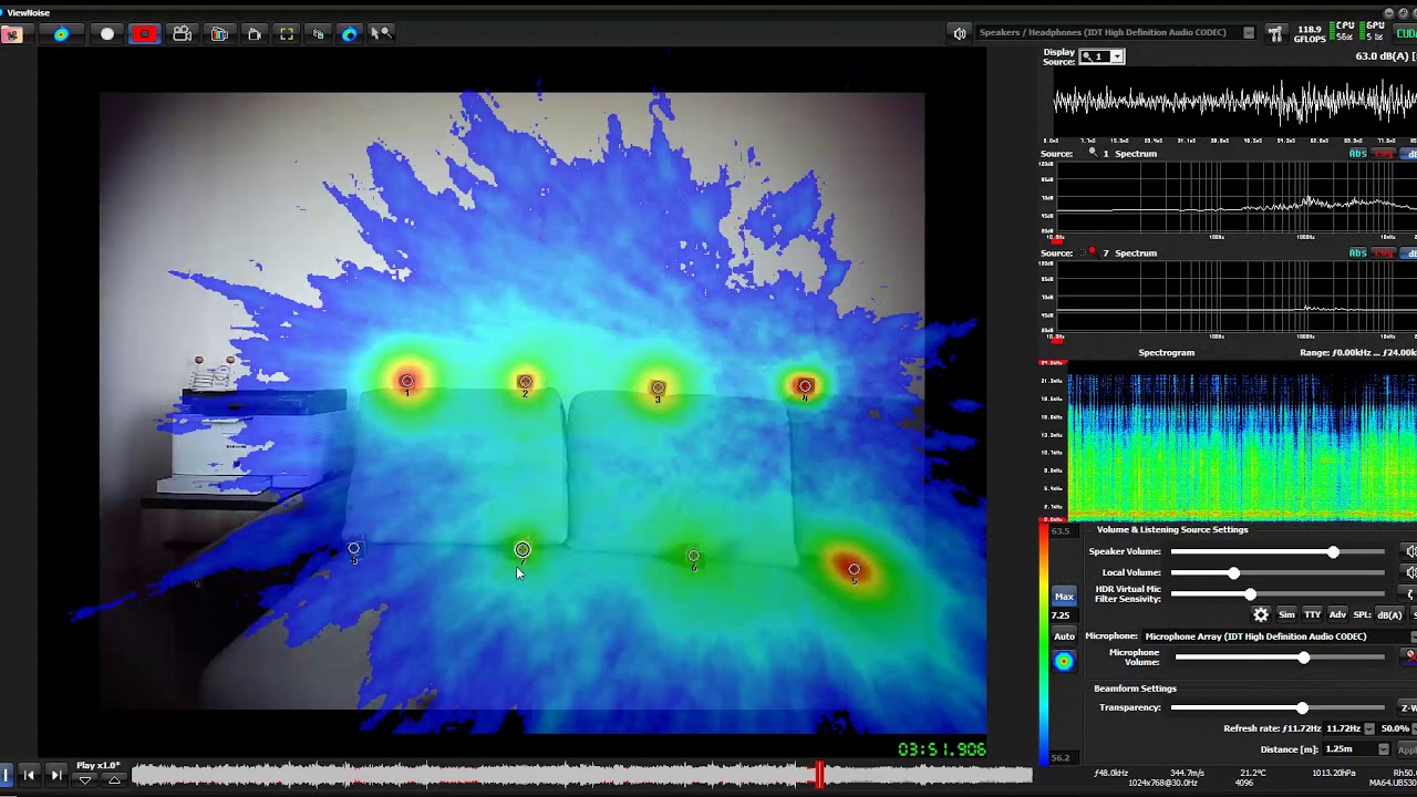 ViewNoise Beamforming & Sound Source Separation (HDR)