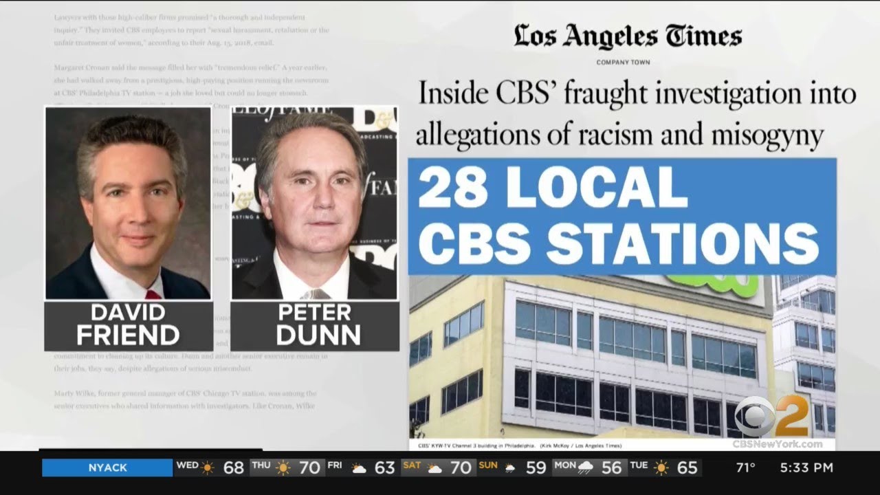 CBS Announces Peter Dunn, David Friend Will Not Be Returning As Investigation Continues