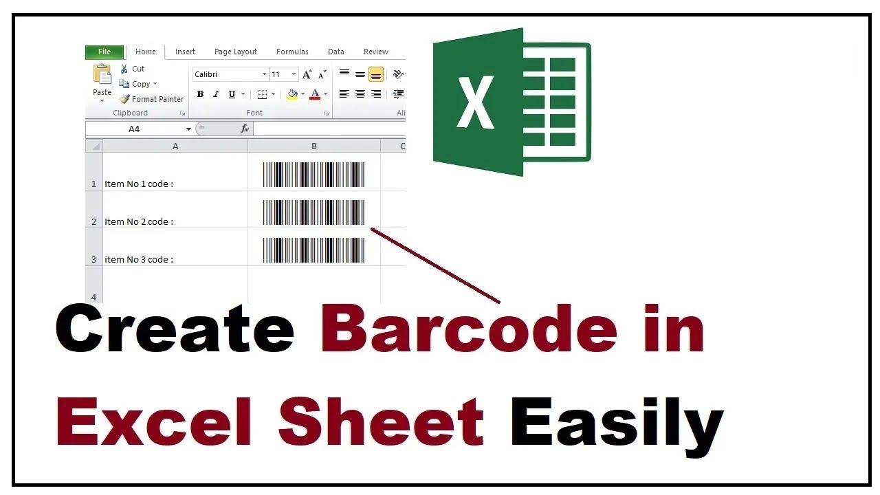 How to Make Barcode Data in Excel