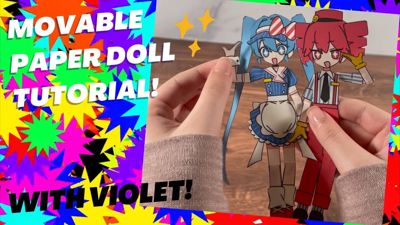 TUTORIAL: How to make your own Movable Paper Dolls! Mesmerizer MV Hatsune Miku and Kasane Teto
