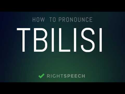 Tbilisi - How to pronounce Tbilisi