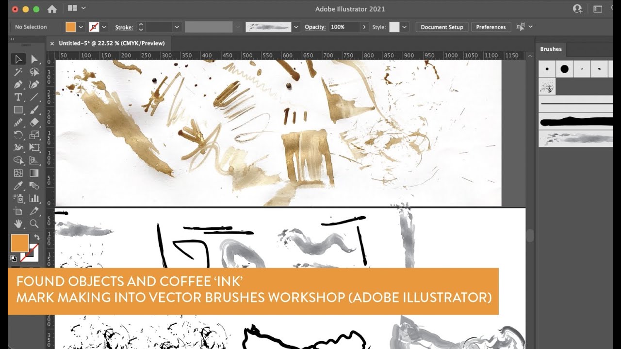 Making your own vector brushes in Adobe illustrator - hands-on workshop