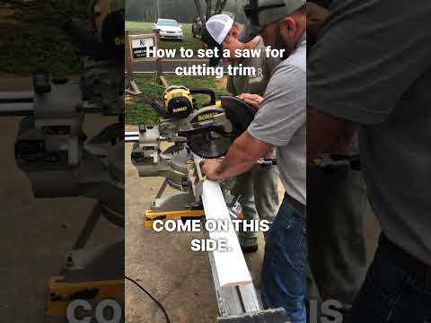 How to set up a saw for cutting trim.#constructiontraining #remodel #contractor #contractortraining