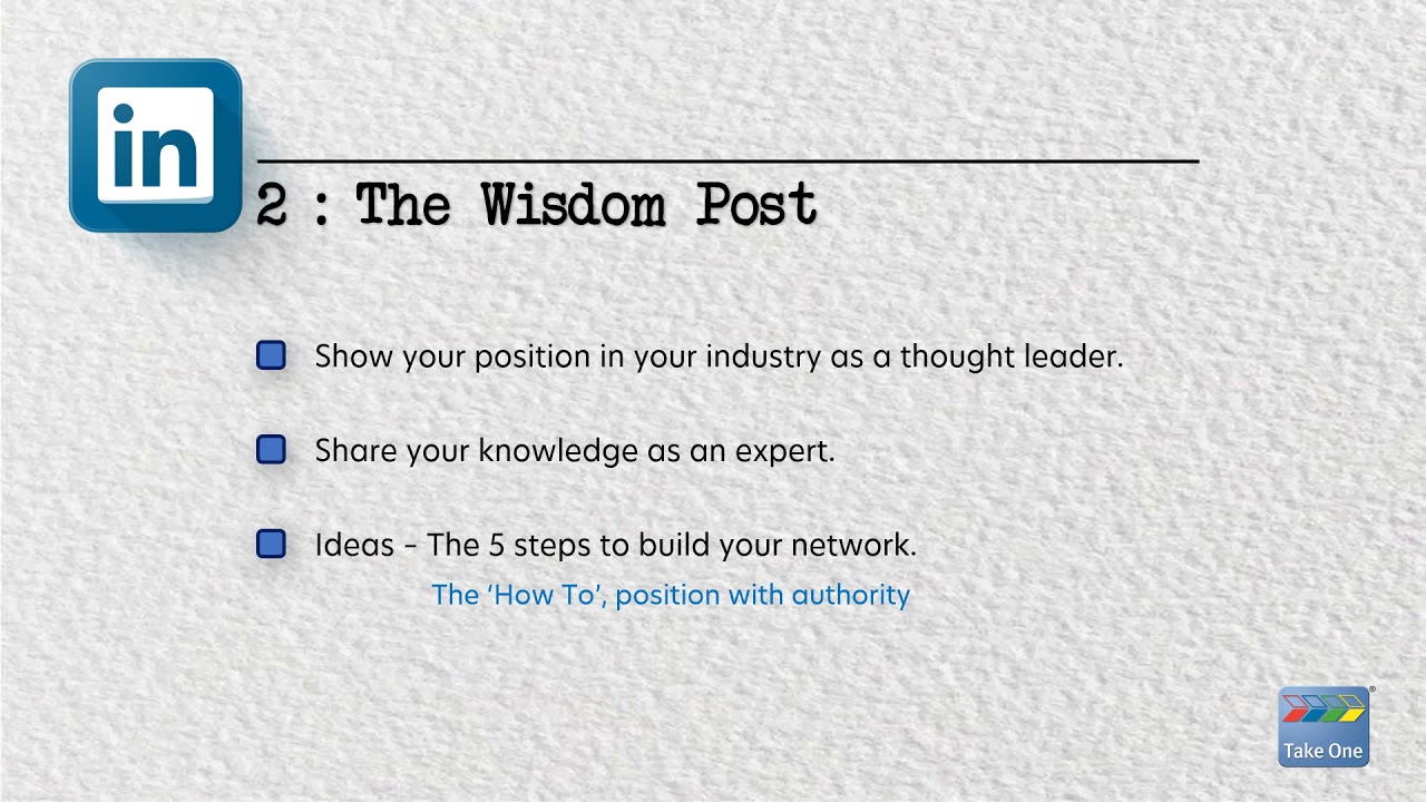 Using LinkedIn to create communications on line