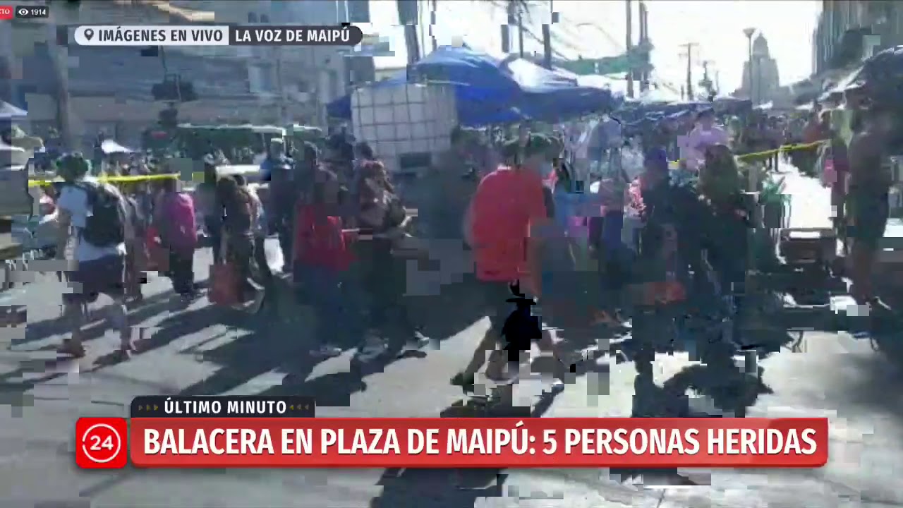 Hay menores de edad: Cinco heridos deja balacera registrada en plena Plaza de Maipú