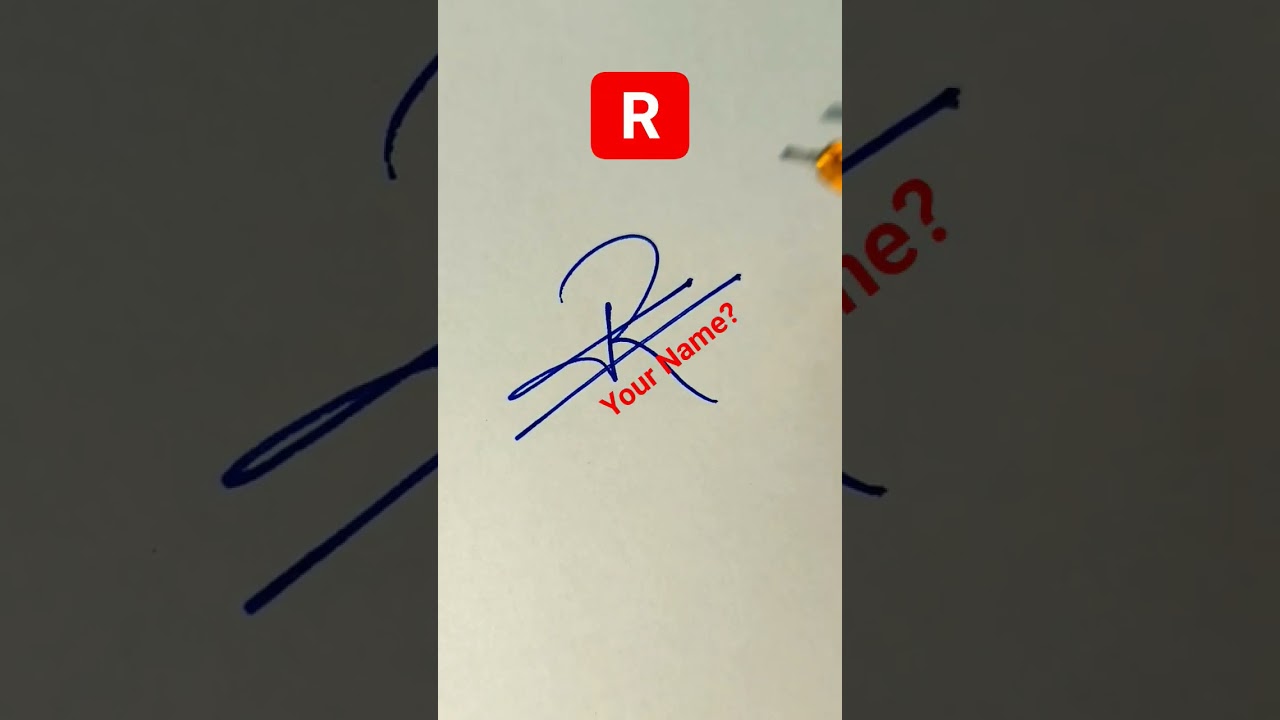 Signature Ideas For Letter R ❤️ #signature #design #autograph #viralvideo #howtosign