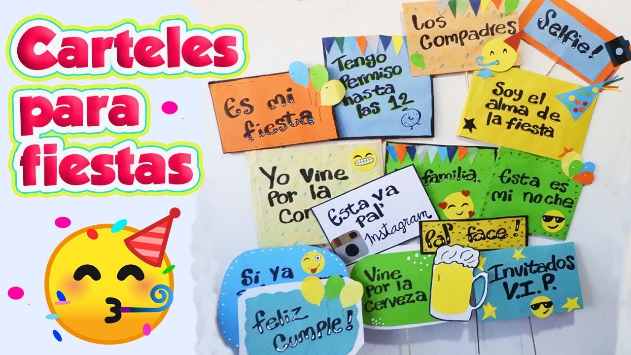 CARTELES PARA FIESTAS 🎈🎉 DIY MANUALIDADES