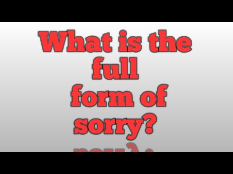 What is the full form of sorry? #learning #sorry #full #form #education #explore #english
