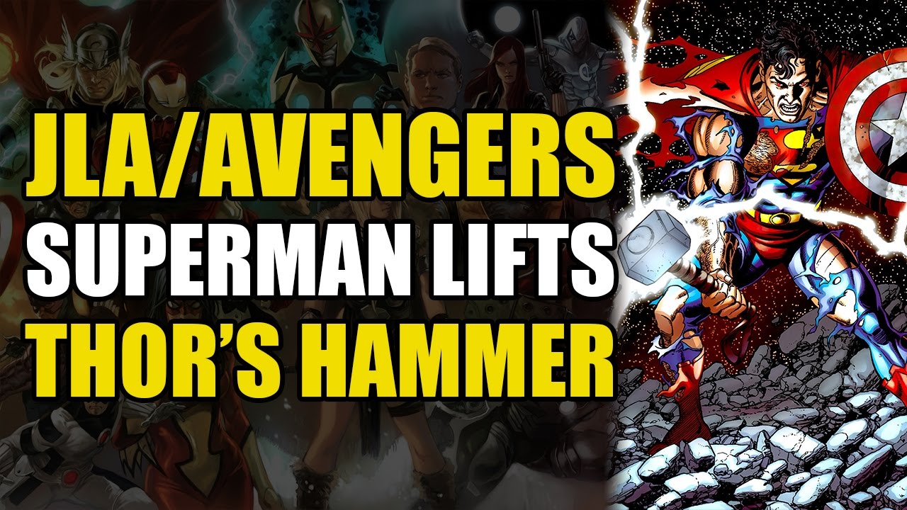 Superman Lifts Thor’s Hammer (JLA/Avengers: Marvel vs DC Crossover)