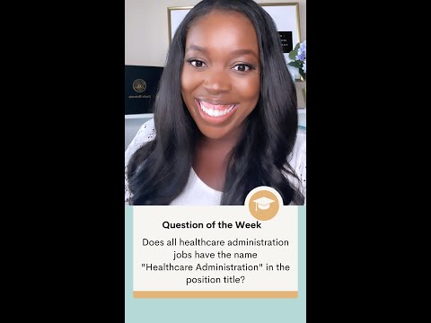 Healthcare Administration Job Titles Q&A |Office Hours w/Dr. Orobosa #shortsvideo