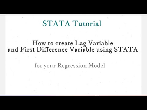 STATA Tutorial:How to create Lag and First Difference Variable using STATA for your regression model
