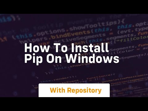 How to install pip on windows