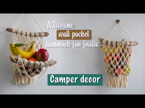 DIY Macrame Wall Pocket Hammock for fruits Tutorial