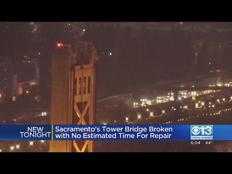 Sacramento's Tower Bridge Broken