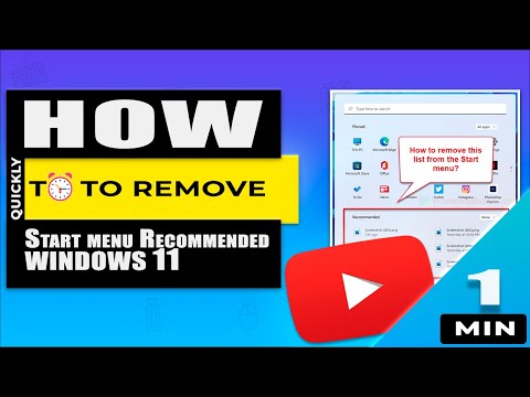 How to turn off Start menu recommended content in Windows 11