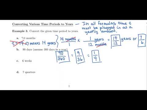 3.1 Converting Various Time Periods to Years / Example 3