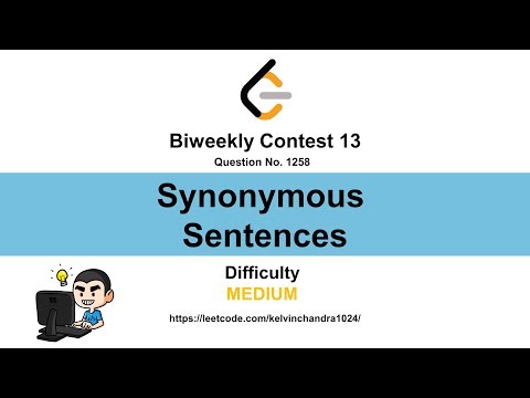 1258 Synonymous Sentences (Biweekly Contest 13)