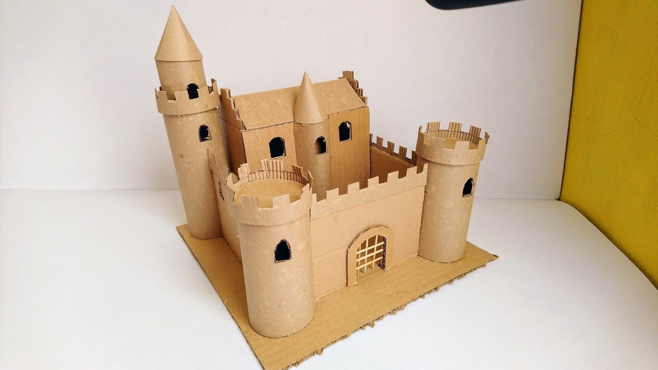 how to make a mini castle with cardboard
