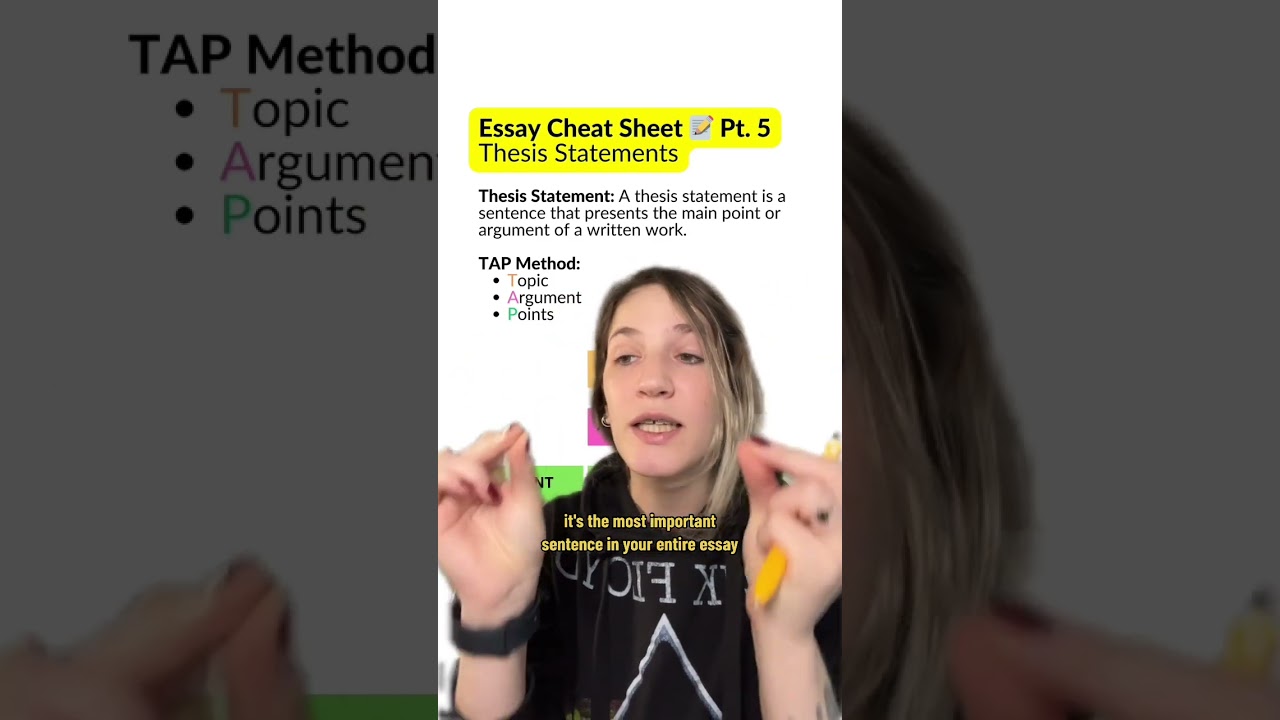 Essay Cheat Sheet 📝 How to Write a Thesis Statement