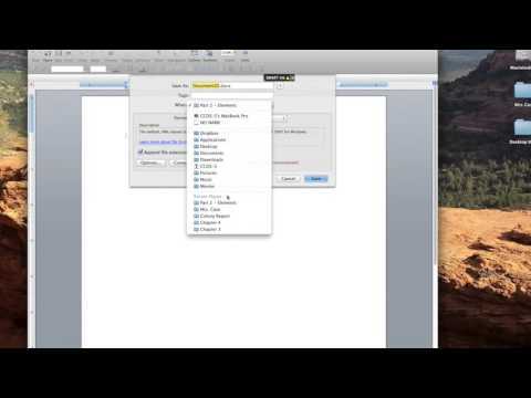 Saving Documents in Desktop Folder