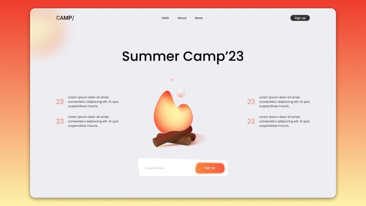 How to create a Camp website template using Figma | Source File