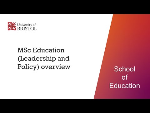 MSc Education Leadership and Policy pathway
