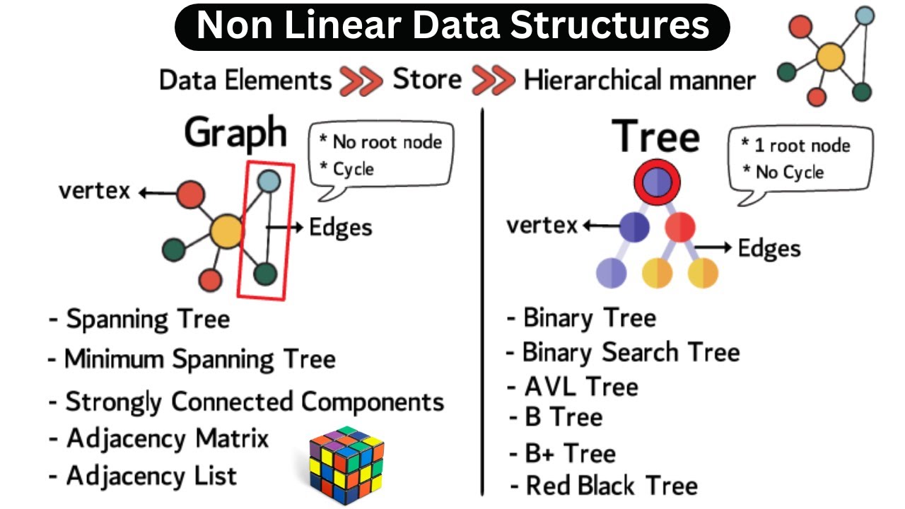 Non Linear Data Structures | Difference between Graph and Tree | Coding With Clicks
