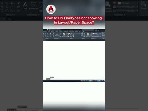 How to Fix Linetypes not showing in Layout/Paper Space? |#autocadtips |#shorts