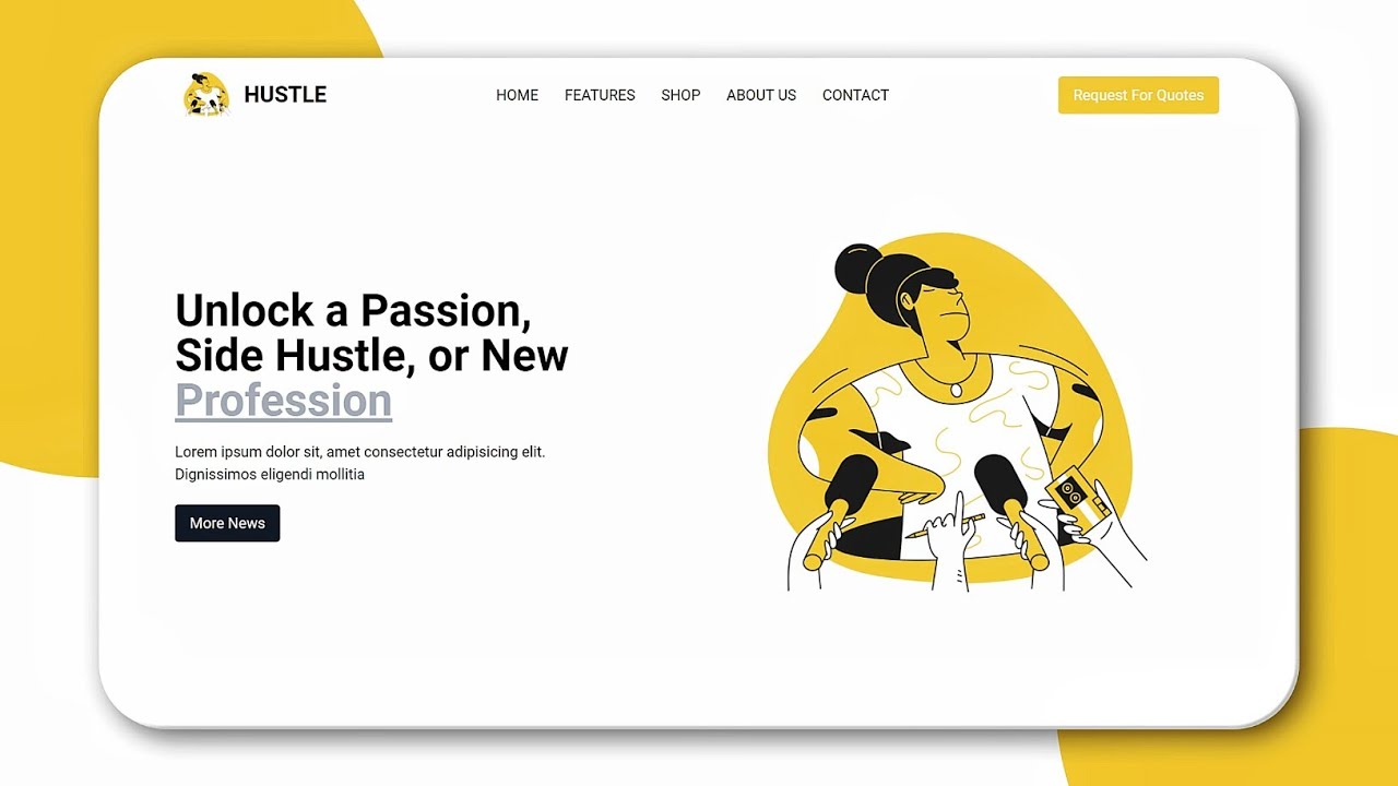 Responsive Hero Section using Tailwind CSS and ReactJS