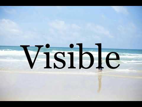 How To Pronounce Visible🌈🌈🌈🌈🌈🌈Pronunciation Of Visible