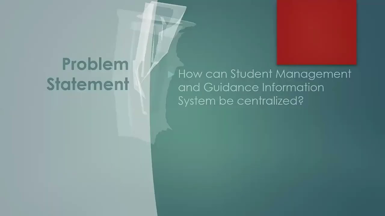 Student management and Guidance Information System - Presentation