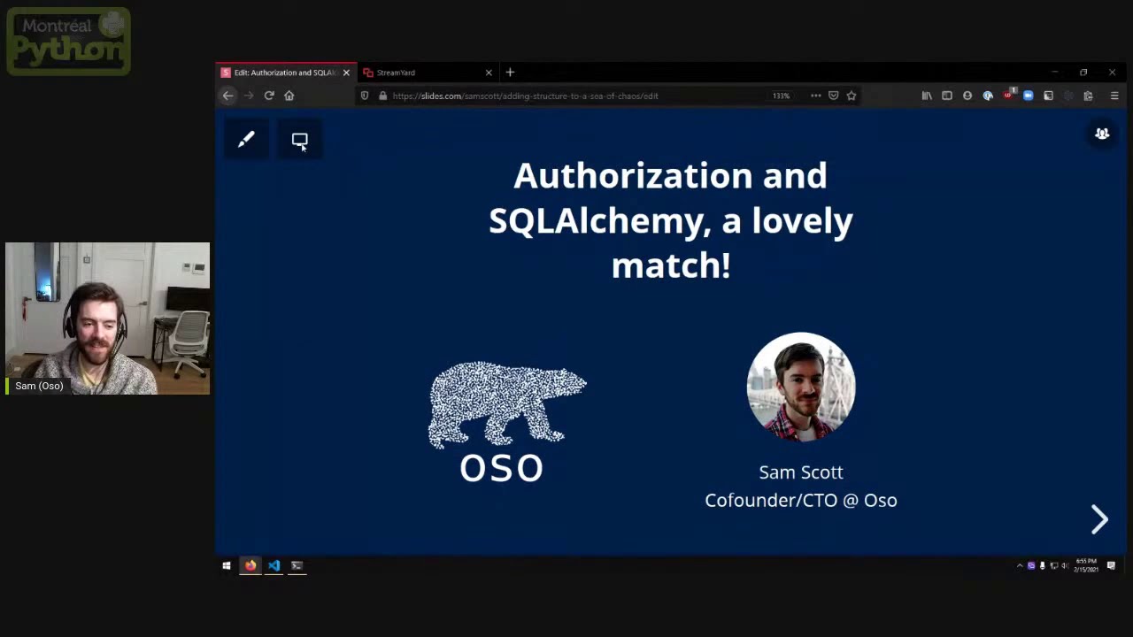 Sam Scott: Authorization and SQLAlchemy - Montréal-Python 83 – Minimum Night