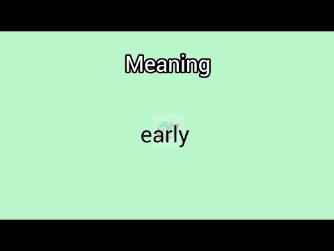 #early meaning in English & Telugu || Googul Dictionary #dictionary #meanings #telugu #english #ear