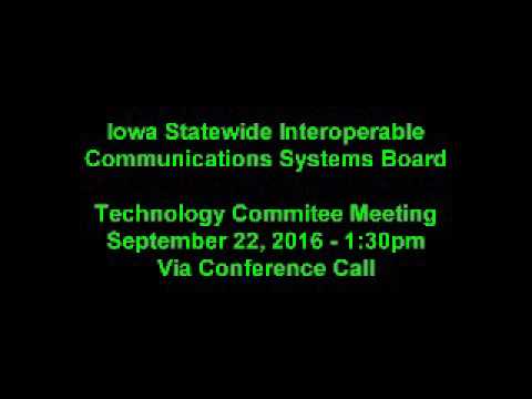 9/22/2016 ISICSB Technology Committee Conference Call