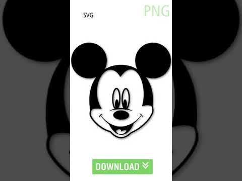 Mickey Mouse SVG PNG File Cricut Silhouettes free Download - Cut File, Vector Instant Download