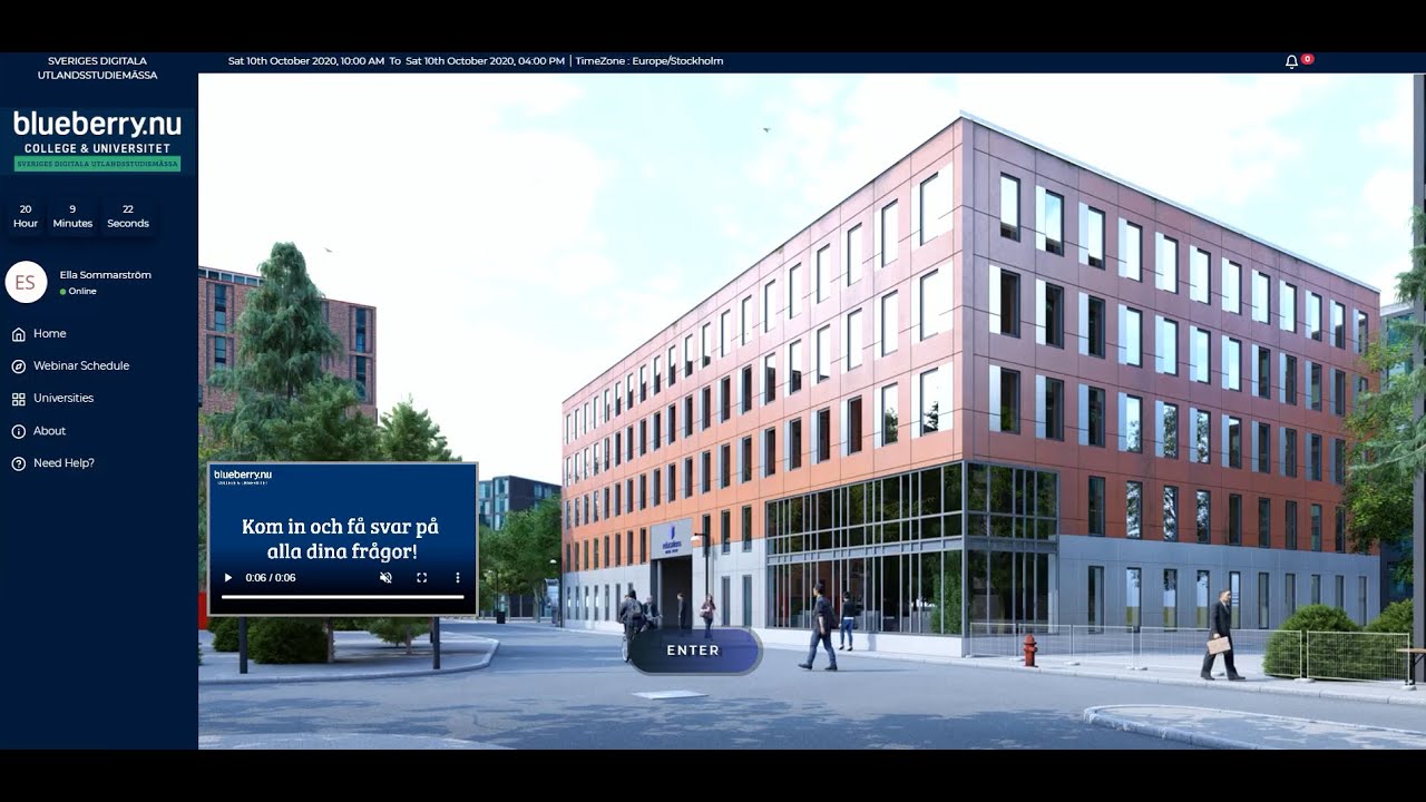 Sveriges digitala utlandsstudiemässa - Preview av mässhall