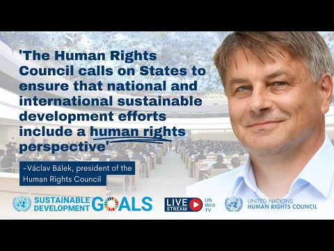 Vaclav Balek, Human Rights Council President: human rights and sustainable development (2023)