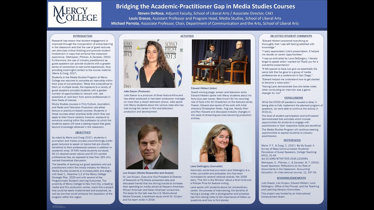 Faculty Recognition Ceremony Virtual Poster 2021—Steven DeRosa, Louis Grasso, Michael Perrota