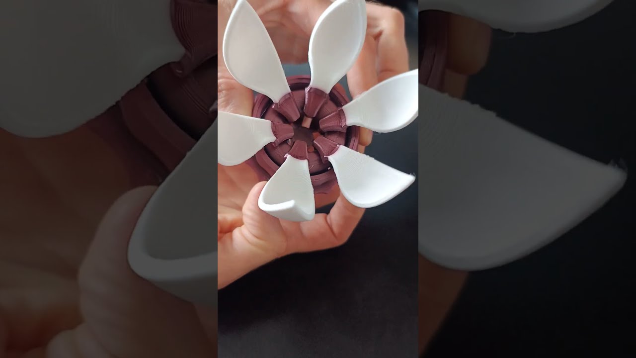 3D Printed Blooming Flower - Mesmerizing Mechanical Petals