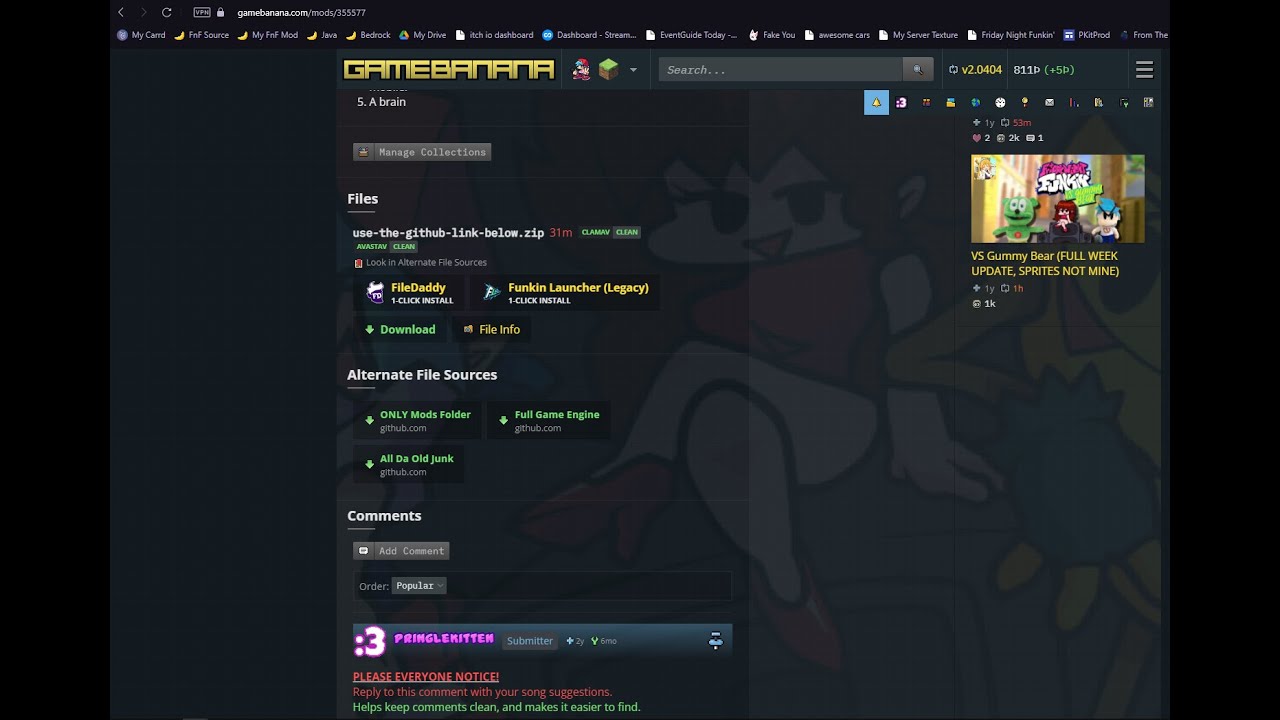 Tutorial for using Gamebanana and Github.
