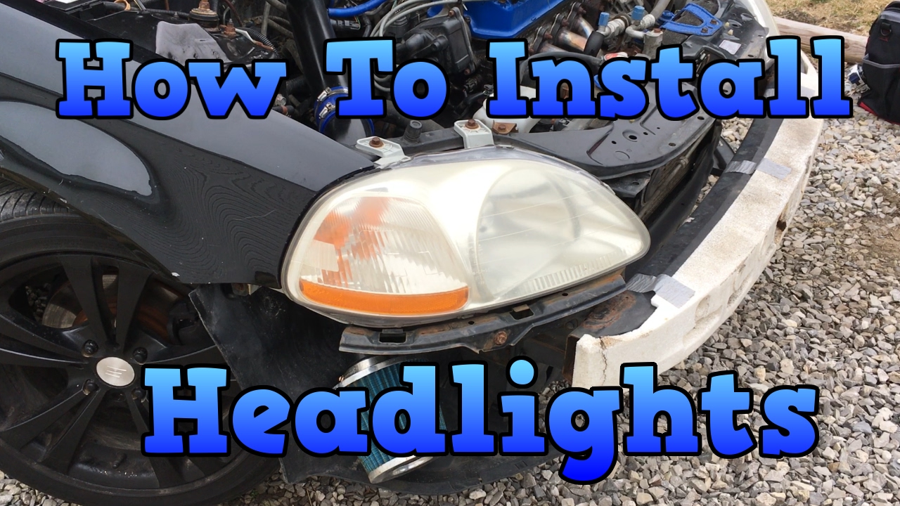 Honda Civic 1996 - 2000 - How To Install Headlights