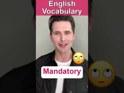 Mandatory | English Vocabulary Lesson #shorts