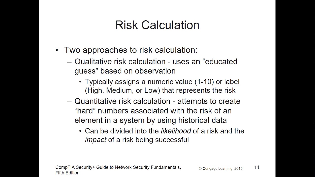 CompTIA Security+ - Chapter 14 - Risk Mitigation