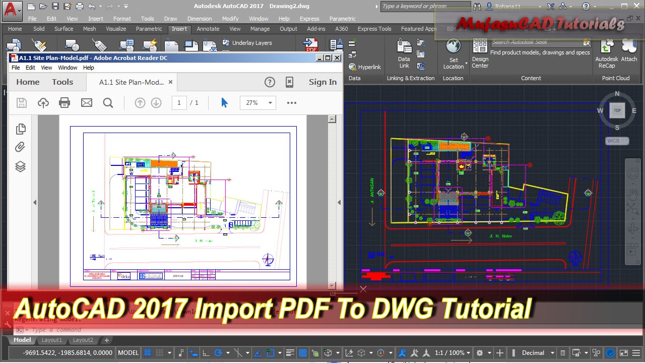 New Feature Open PDF File In AutoCAD 2017 | Tips & Trick